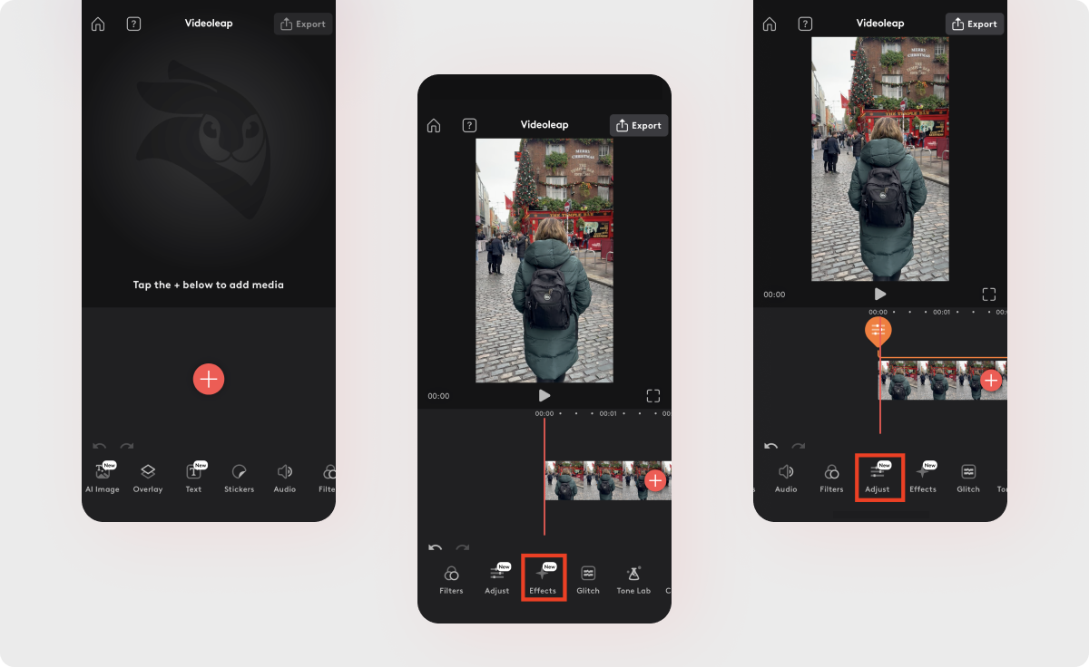 New video effects: shake, rays, crystal, and bloom | Videoleap